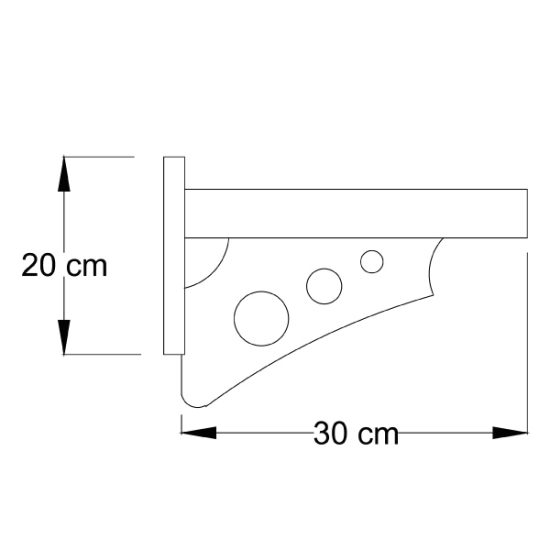 BRAZO STICK ACERO CA 30CM - FIAMMA