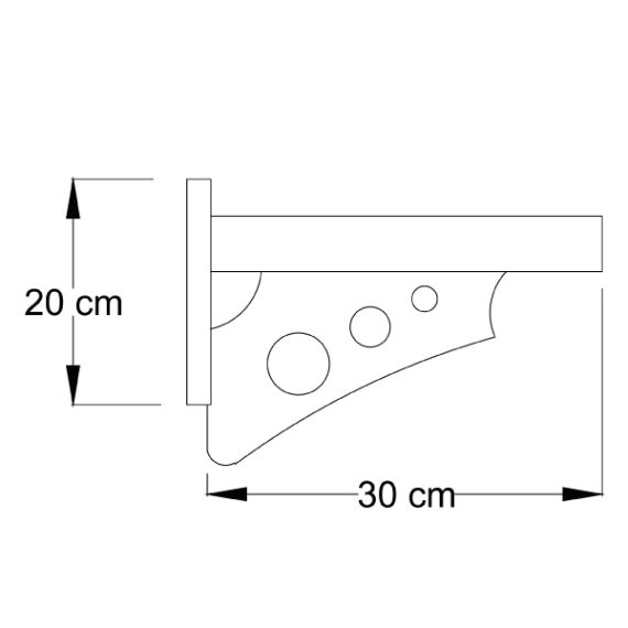BRAZO STICK ACERO CA 30CM - FIAMMA