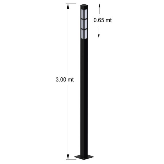 POSTE LUMINICO MADISON 300 AC 3M SB - FIAMMA